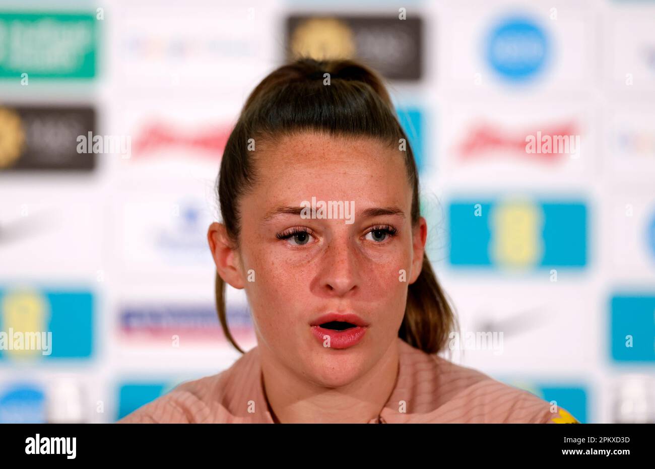 England's Ella Toone during a press conference at The Lensbury Resort ...