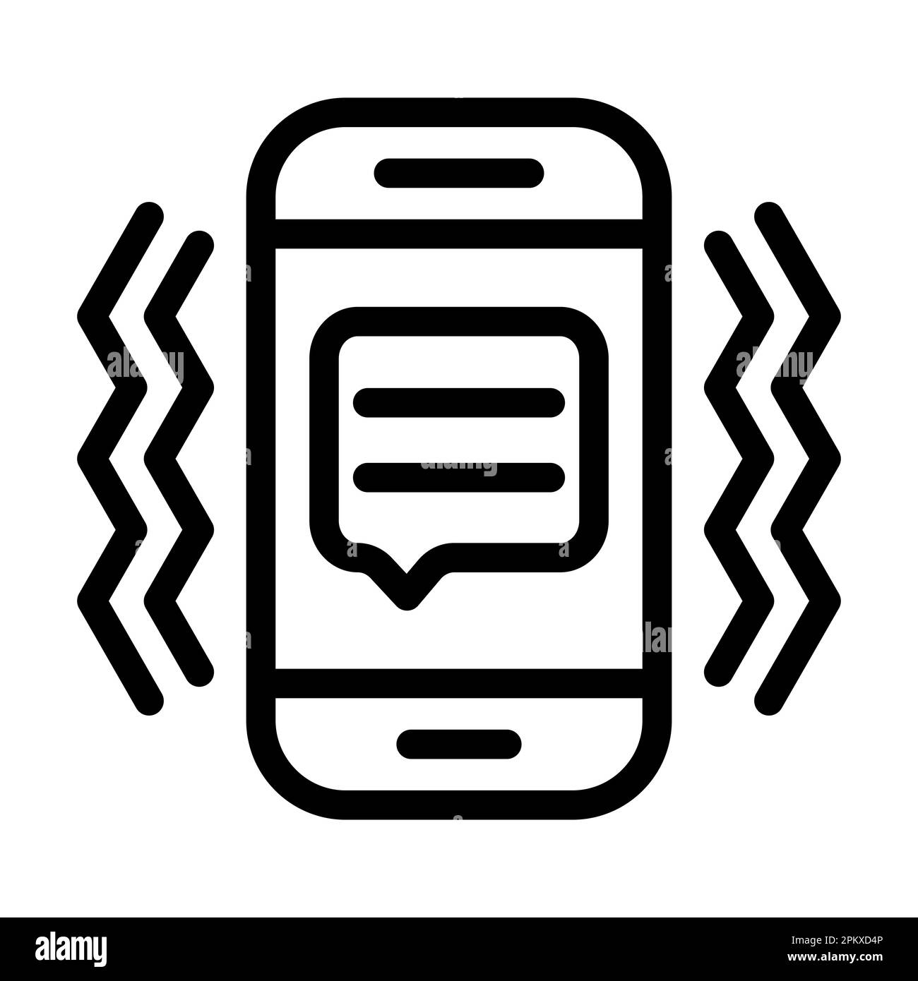 Vibration Vector Thick Line Icon For Personal And Commercial Use Stock ...