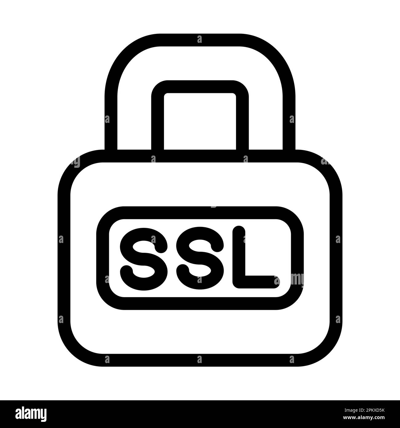 SSL Vector Thick Line Icon For Personal And Commercial Use Stock Photo ...