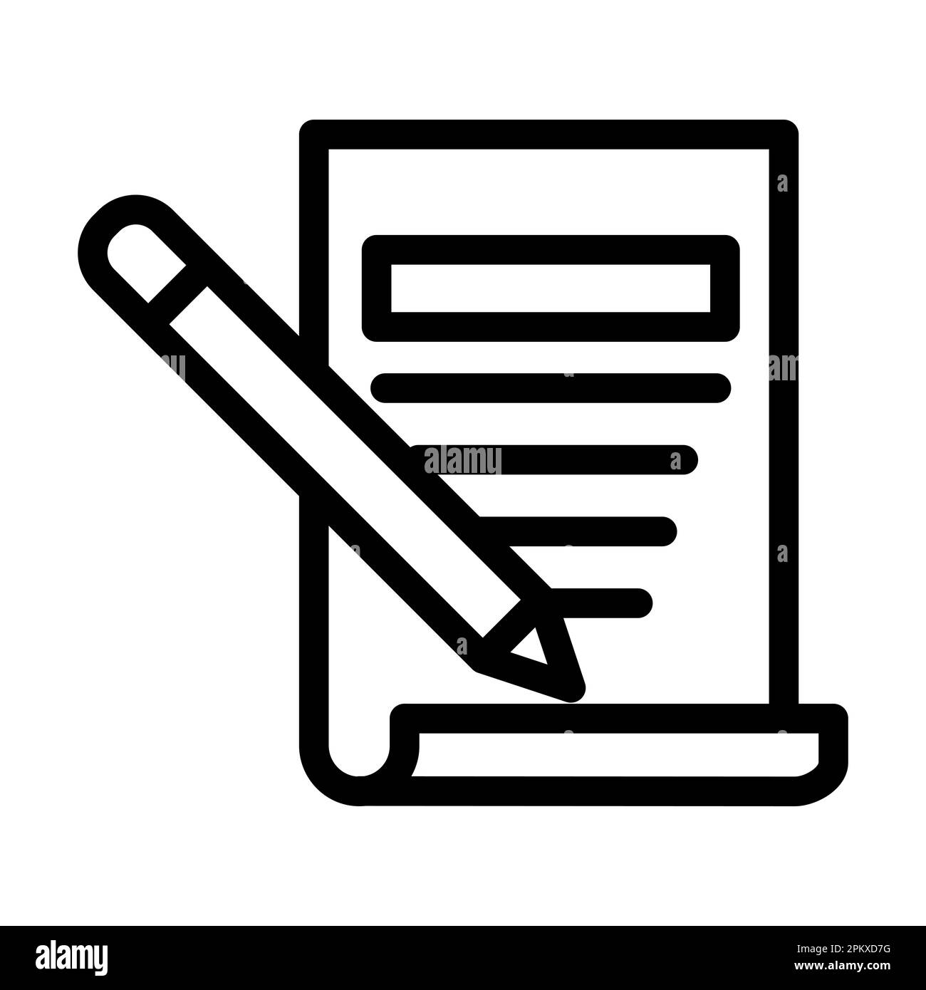 Note Vector Thick Line Icon For Personal And Commercial Use Stock Photo - Alamy
