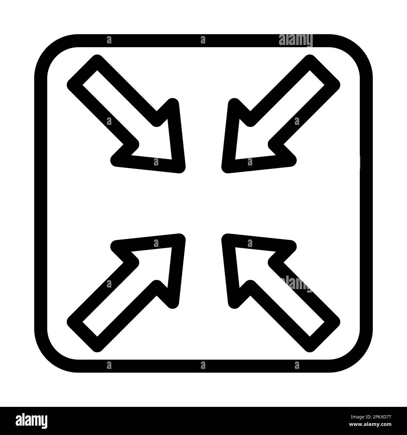 Minimize Vector Thick Line Icon For Personal And Commercial Use Stock Photo - Alamy
