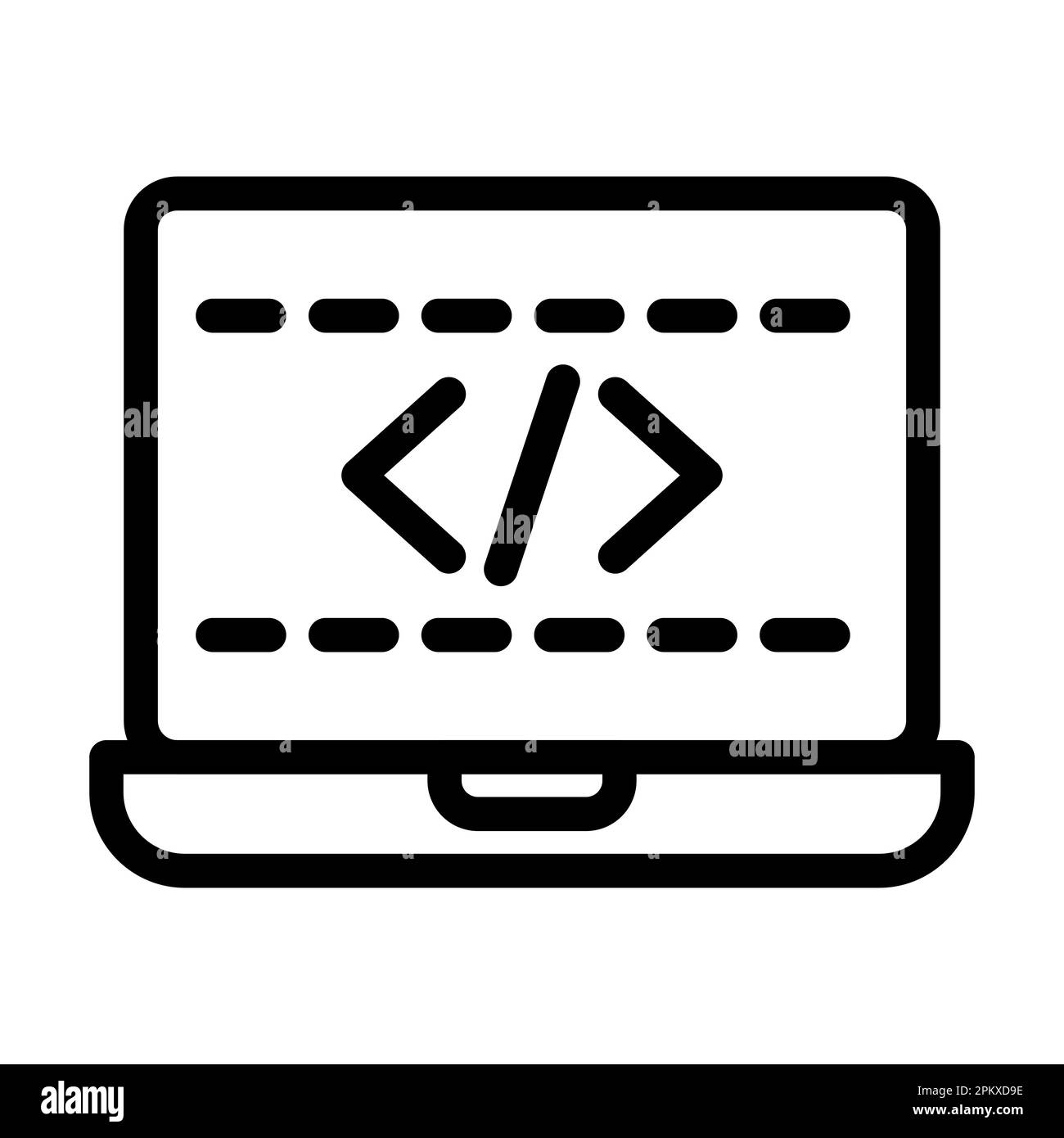 Coding Vector Thick Line Icon For Personal And Commercial Use Stock ...
