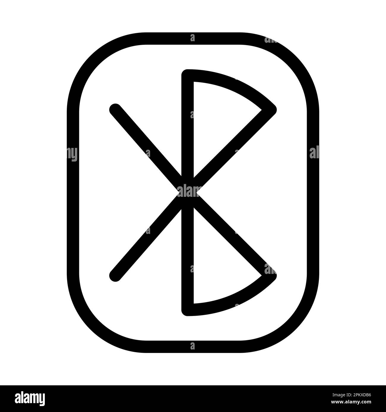 Bluetooth Vector Thick Line Icon For Personal And Commercial Use Stock ...