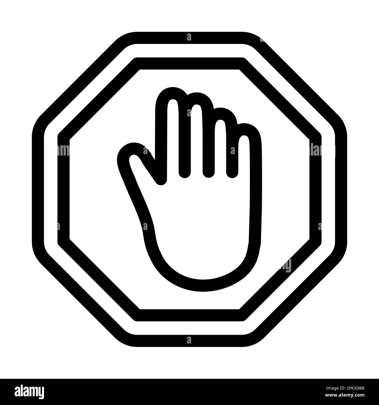 Stop Vector Thick Line Icon For Personal And Commercial Use Stock Photo ...