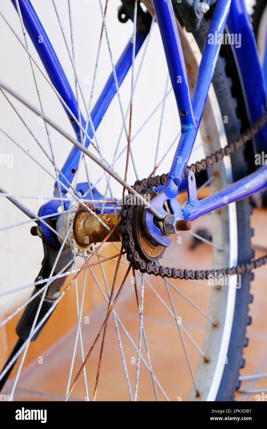 Rust on cycle rim Stock Photo - Alamy