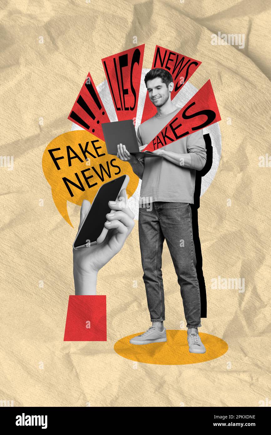 Creative vertical image poster picture collage of businessman user ...