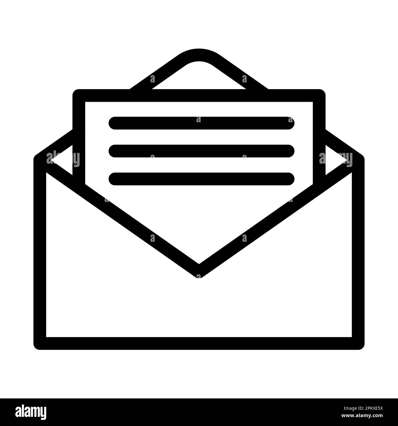 Letter Vector Thick Line Icon For Personal And Commercial Use Stock ...