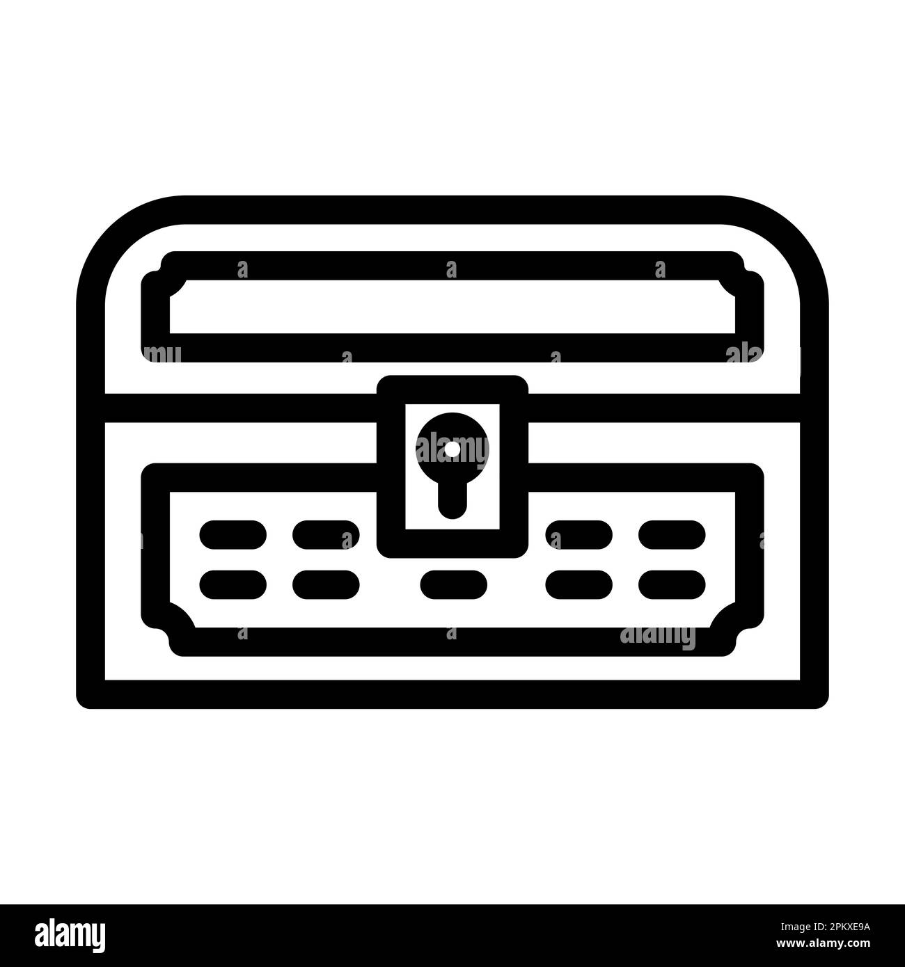 Treasure chest Vector Thick Line Icon For Personal And Commercial Use ...