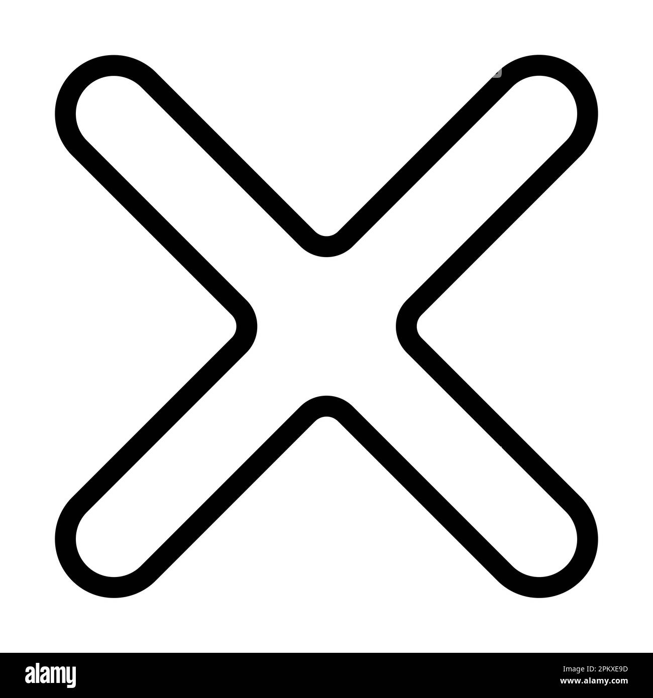 Cross Vector Thick Line Icon For Personal And Commercial Use Stock Photo - Alamy