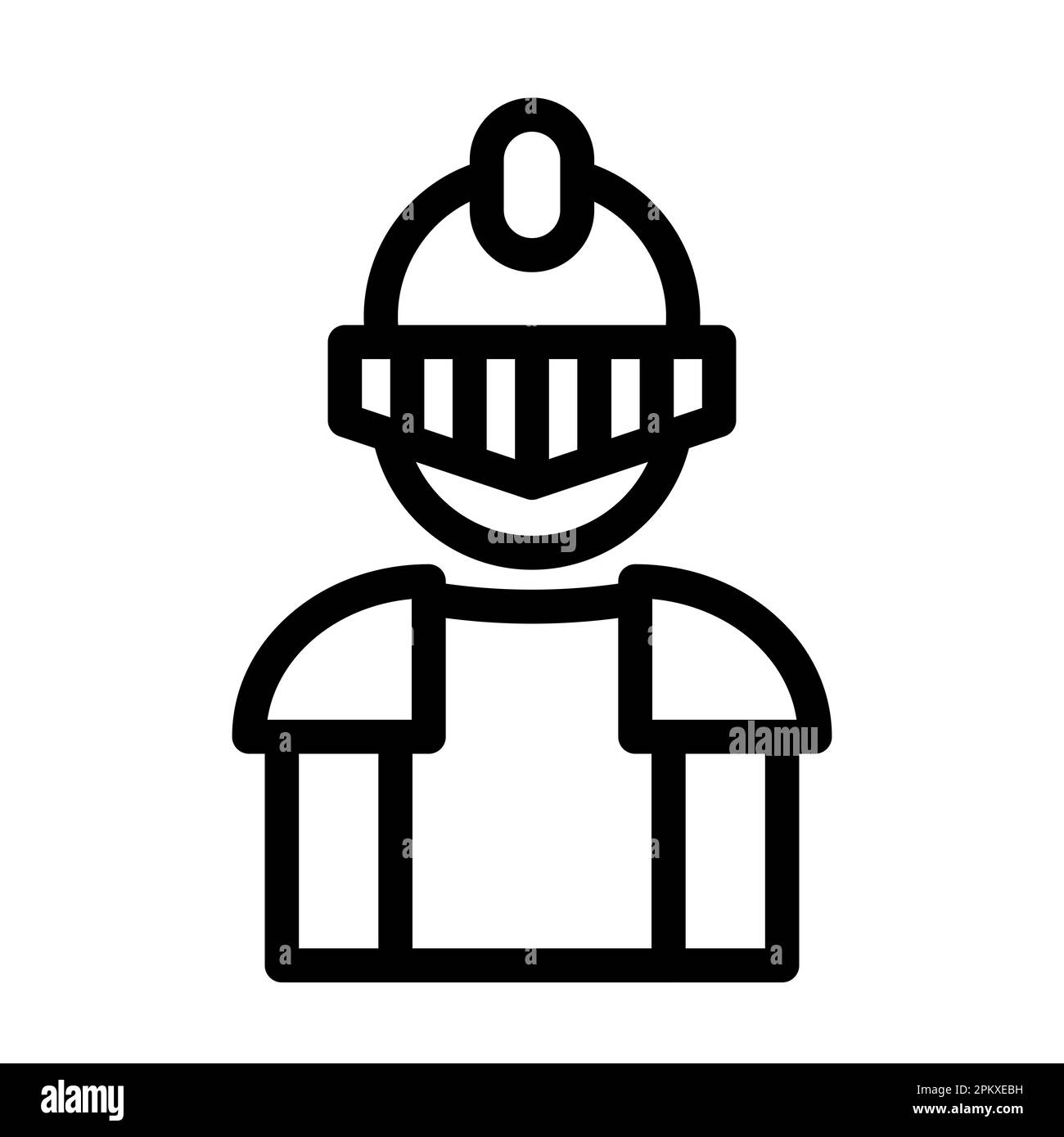 Knight Vector Thick Line Icon For Personal And Commercial Use Stock ...