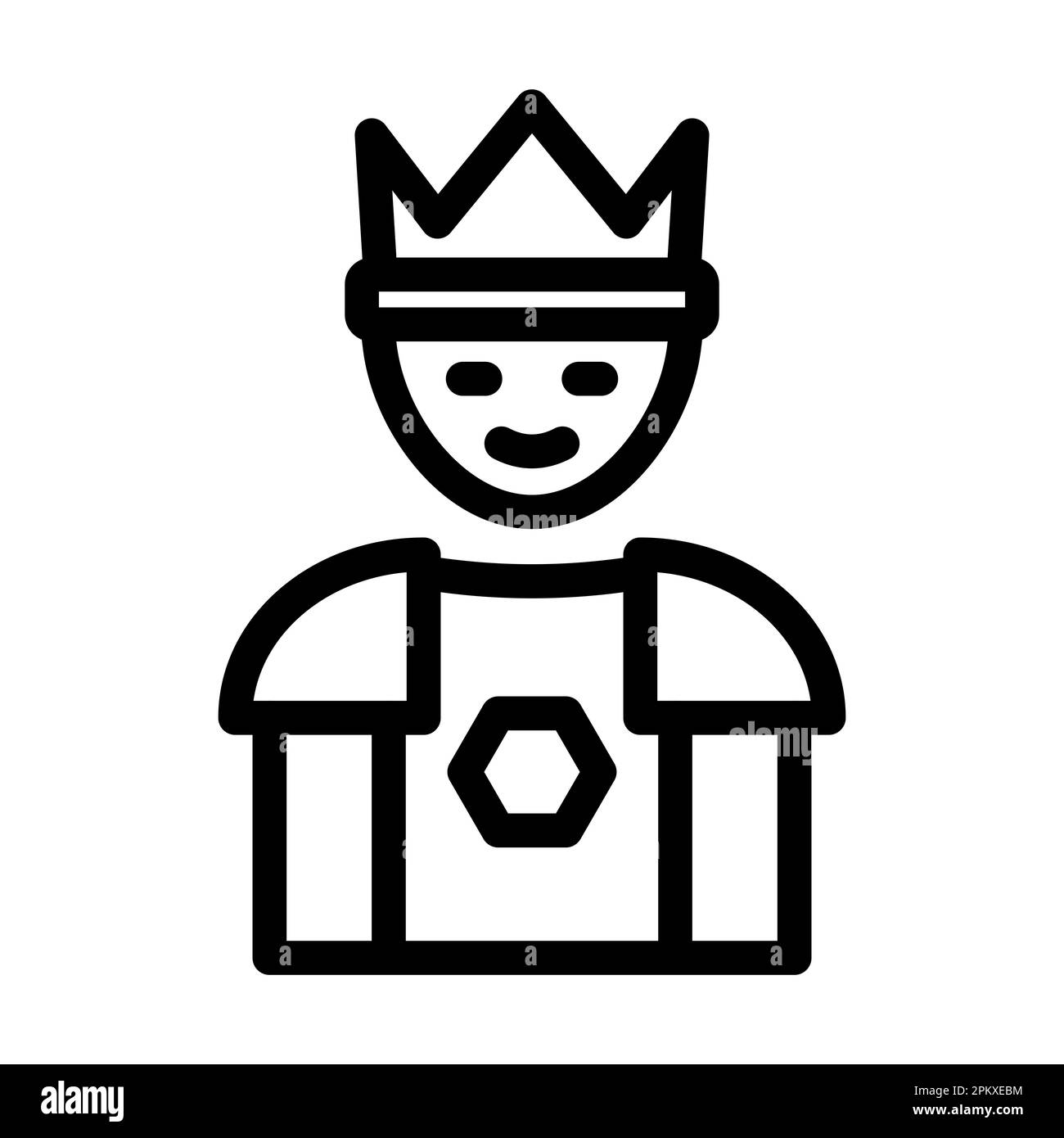 Prince Vector Thick Line Icon For Personal And Commercial Use Stock ...