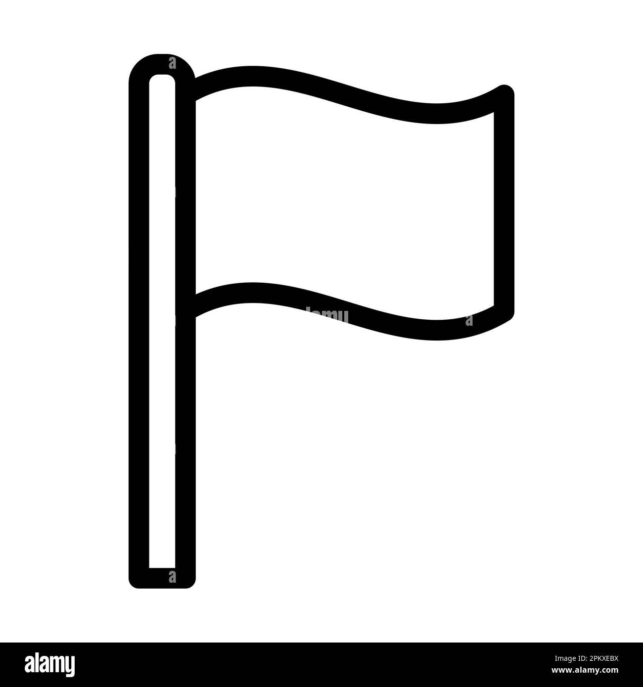 Flag Vector Thick Line Icon For Personal And Commercial Use Stock Photo - Alamy
