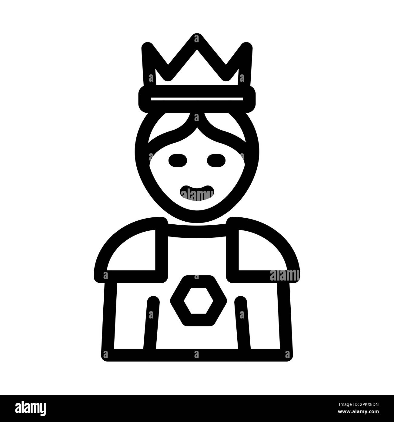 Queen Vector Thick Line Icon For Personal And Commercial Use Stock Photo - Alamy