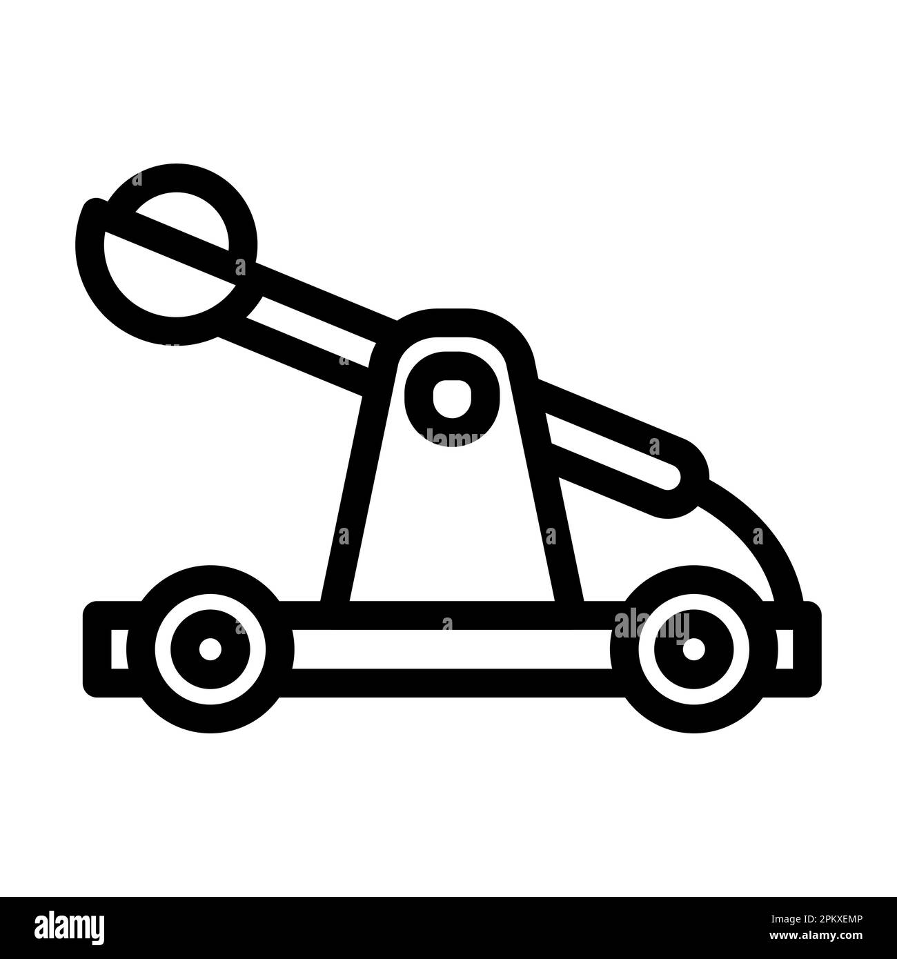 Catapult Vector Thick Line Icon For Personal And Commercial Use Stock ...