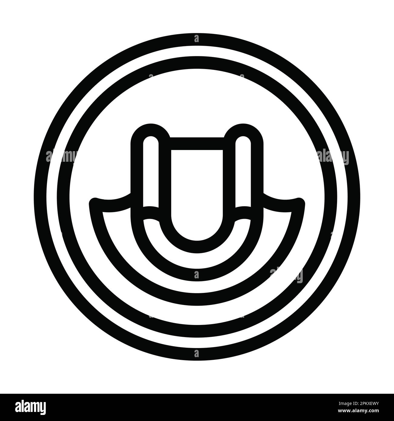 Sign Vector Thick Line Icon For Personal And Commercial Use Stock Photo ...