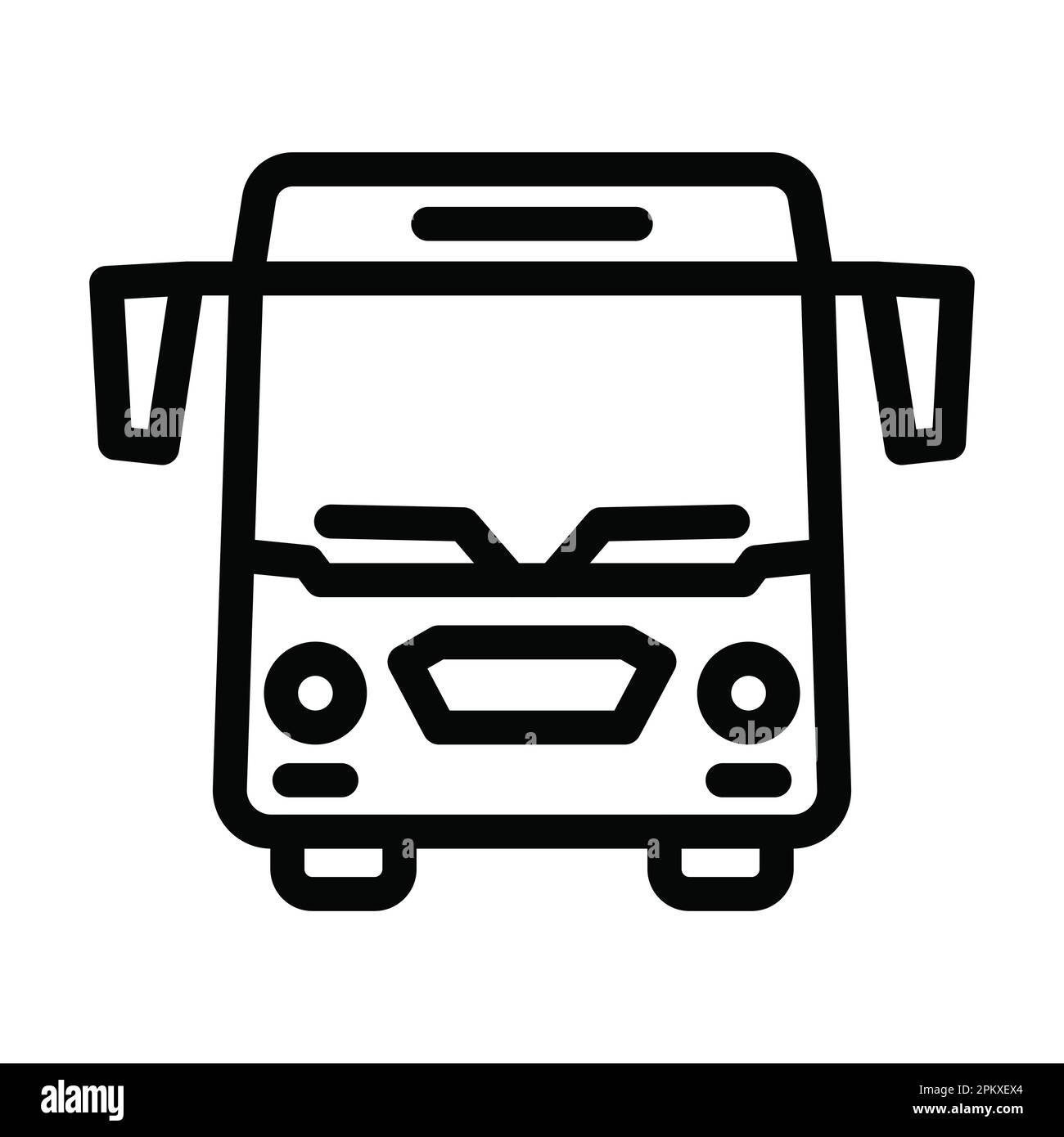 Bus Vector Thick Line Icon For Personal And Commercial Use Stock Photo - Alamy