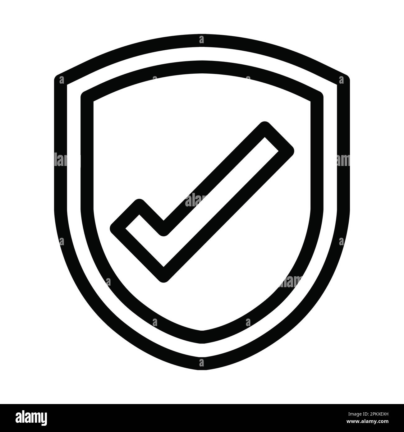 Guard Vector Thick Line Icon For Personal And Commercial Use Stock ...