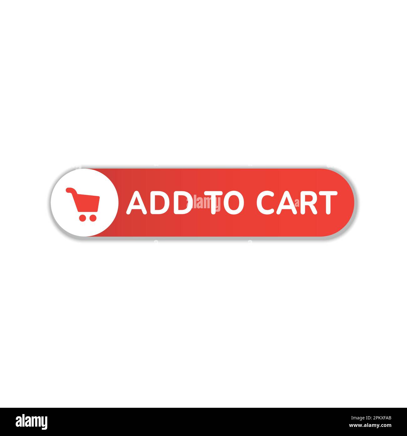 Add To Cart Button With Shopping Cart Vector Shadow Effect Icon Stock Vector Image And Art Alamy