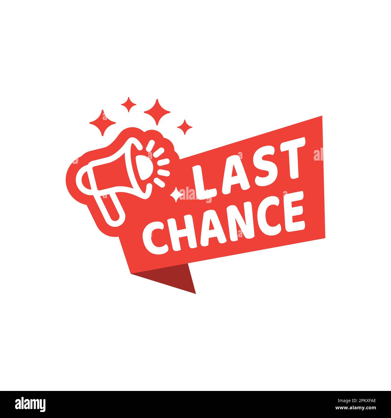 Last chance offer with speaker vector sign. Shopping banner with ...