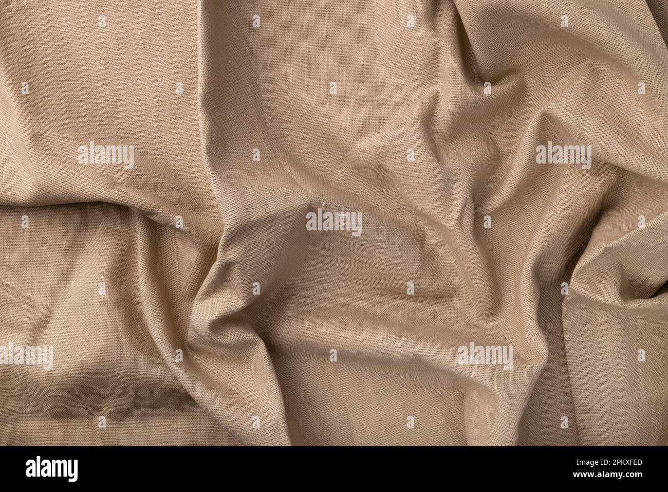 Natural linen fabric texture. Flaxen textile background, top view ...