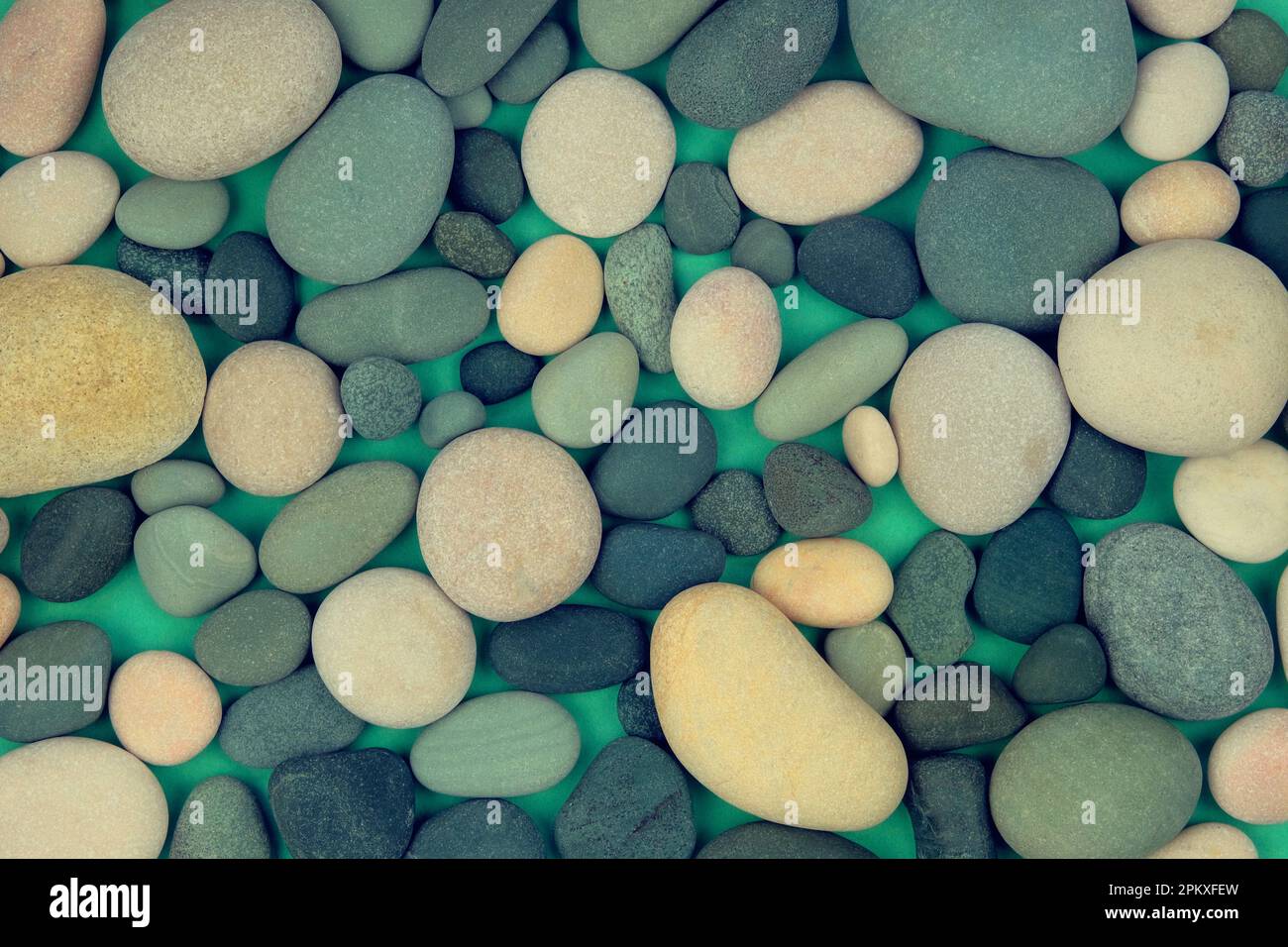 Background of green sea pebbles. Summer vacation concept Stock Photo ...