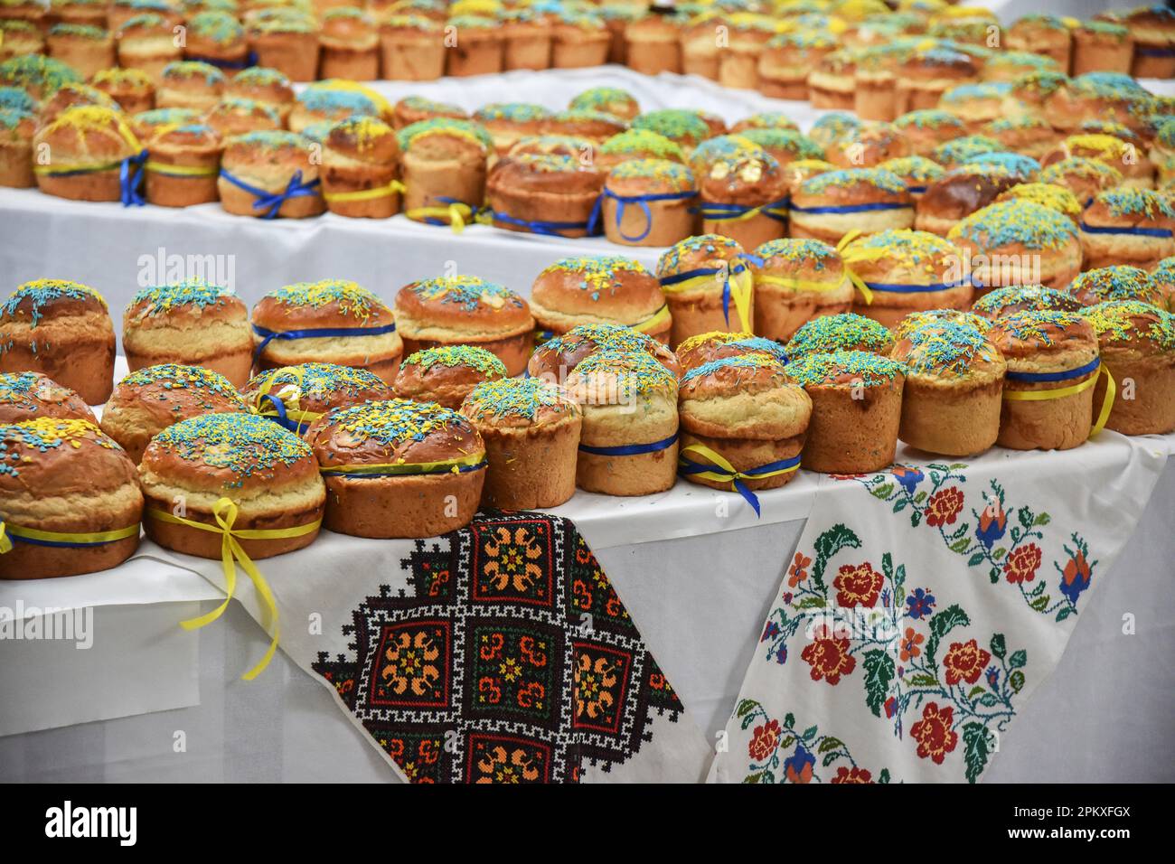 Lviv, Ukraine. 08th Apr, 2023. A view of traditional Ukrainian Easter ...