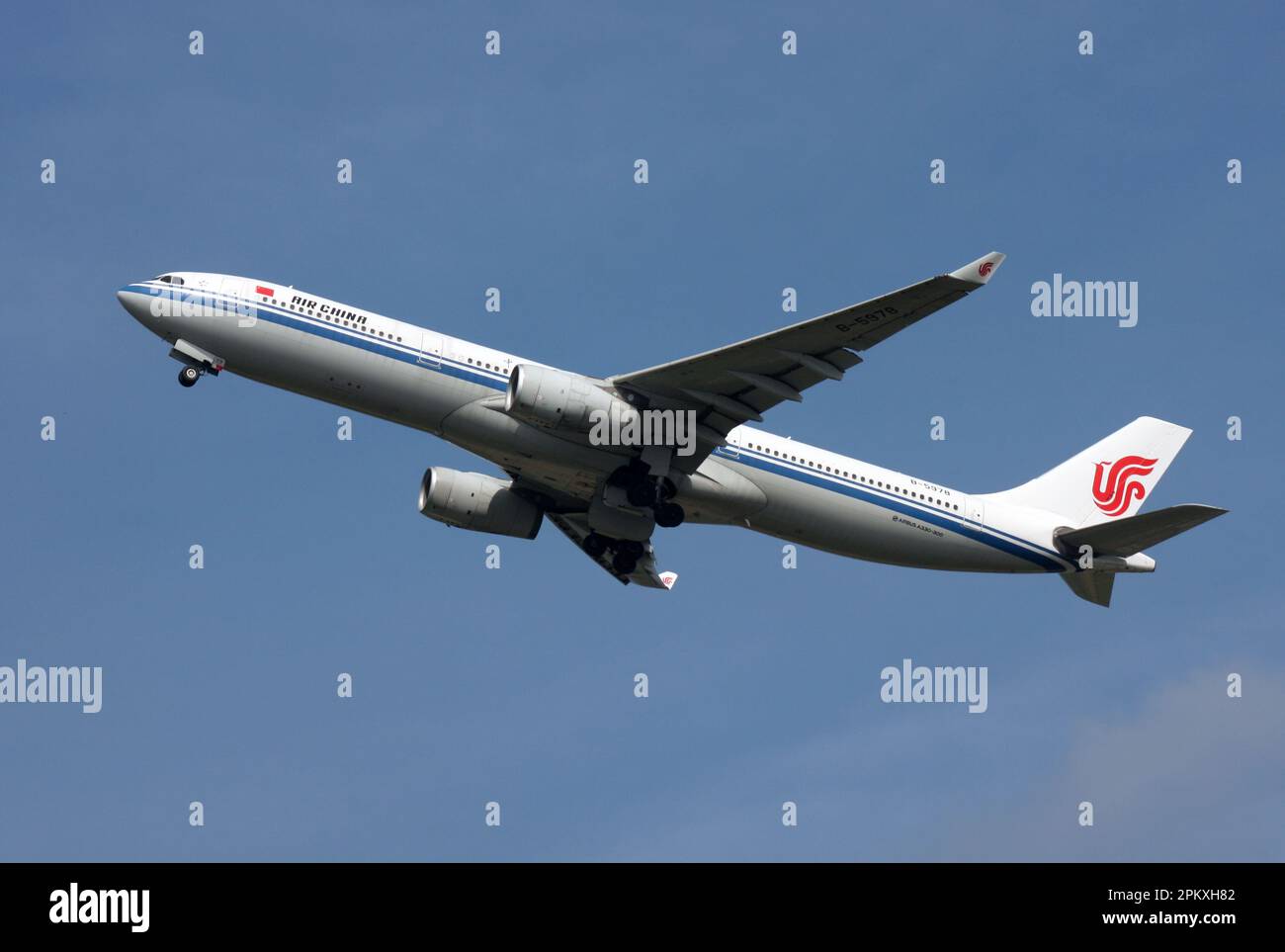An Airbus A330-300 of Air China departs London Gatwick Airport Stock ...