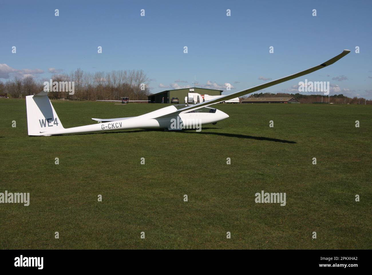 A Schempp-Hirth Duo Discus T glider at a private airfield West Sussex ...