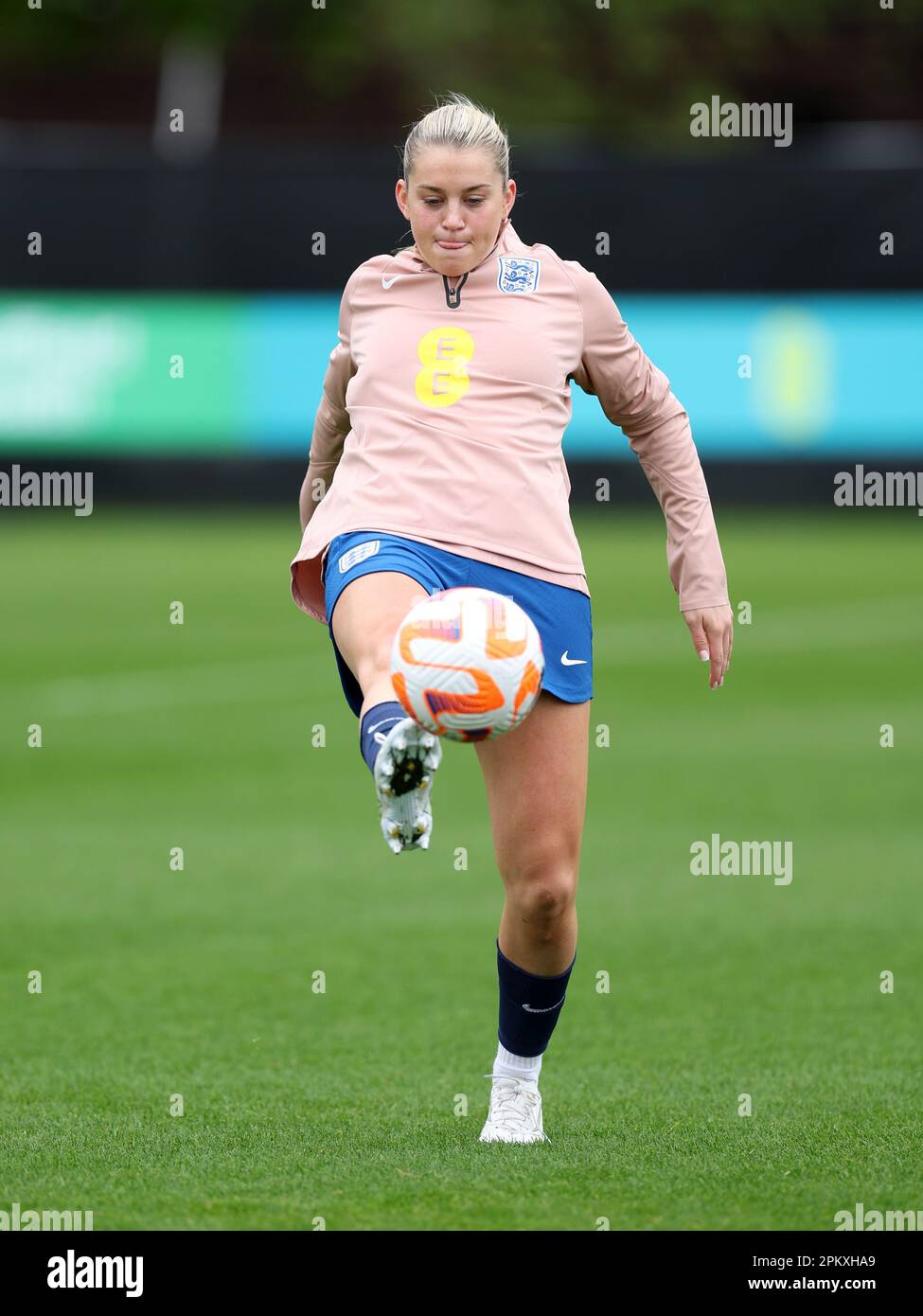 England's Alessia Russo during a training session at The Lensbury ...