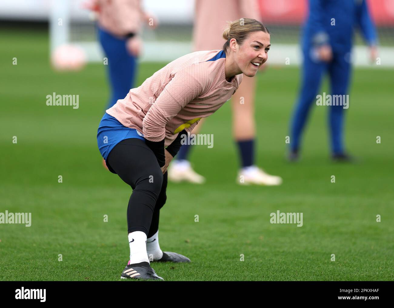 England's Mary Erps during a training session at The Lensbury Resort ...