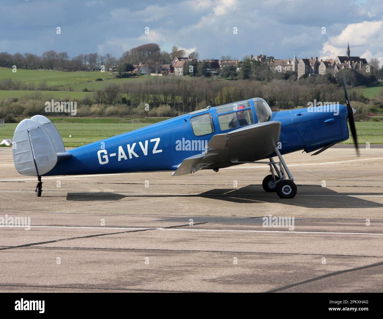 A Miles M38 Messenger on the ramp at Brighton City Airport Shoreham ...