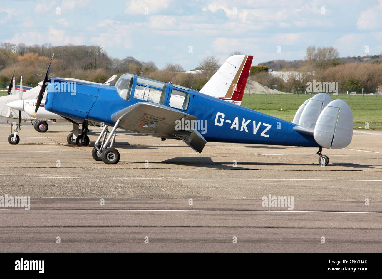 A Miles M38 Messenger on the ramp at Brighton City Airport Shoreham ...