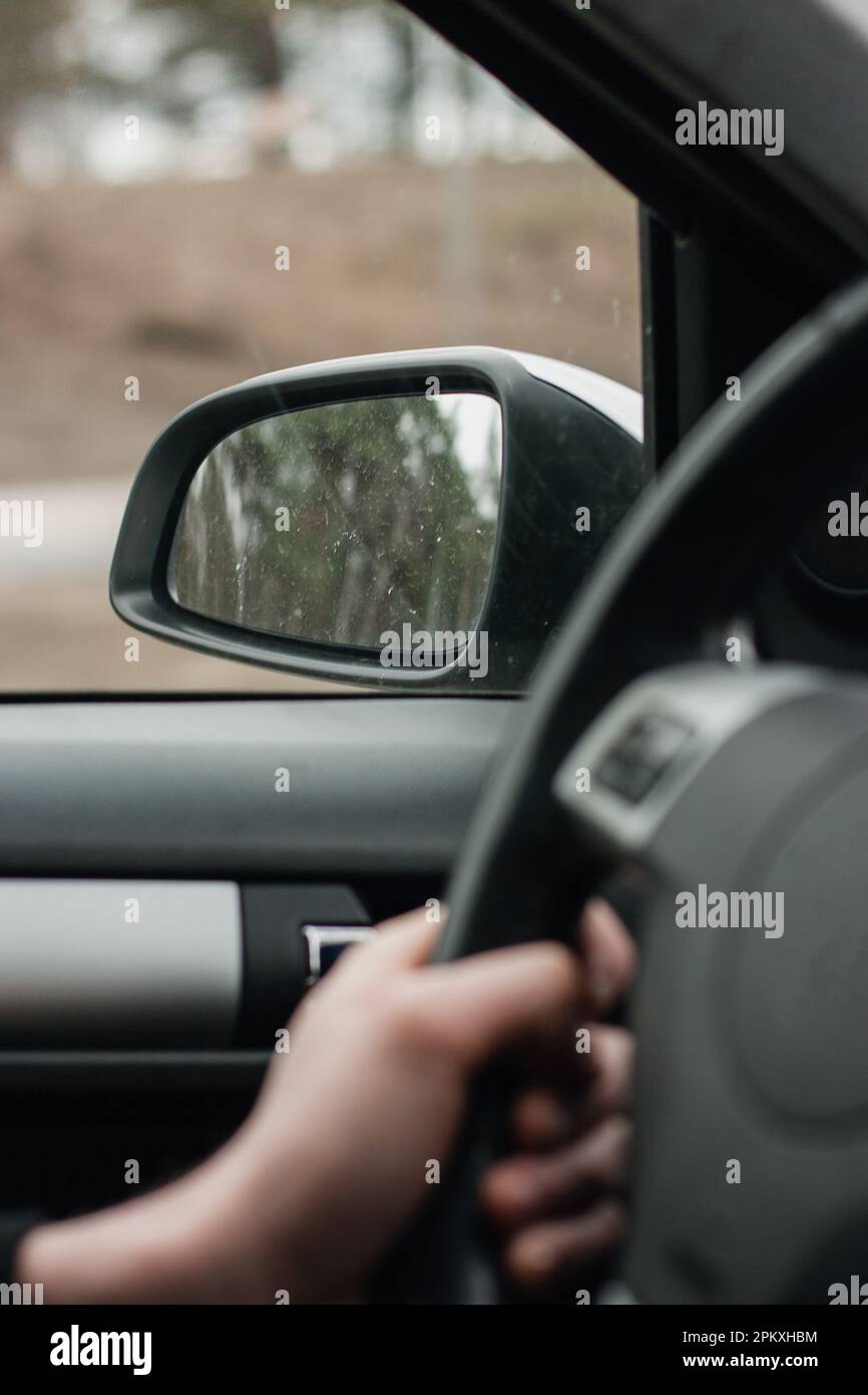 Left steering wheel hi-res stock photography and images - Alamy