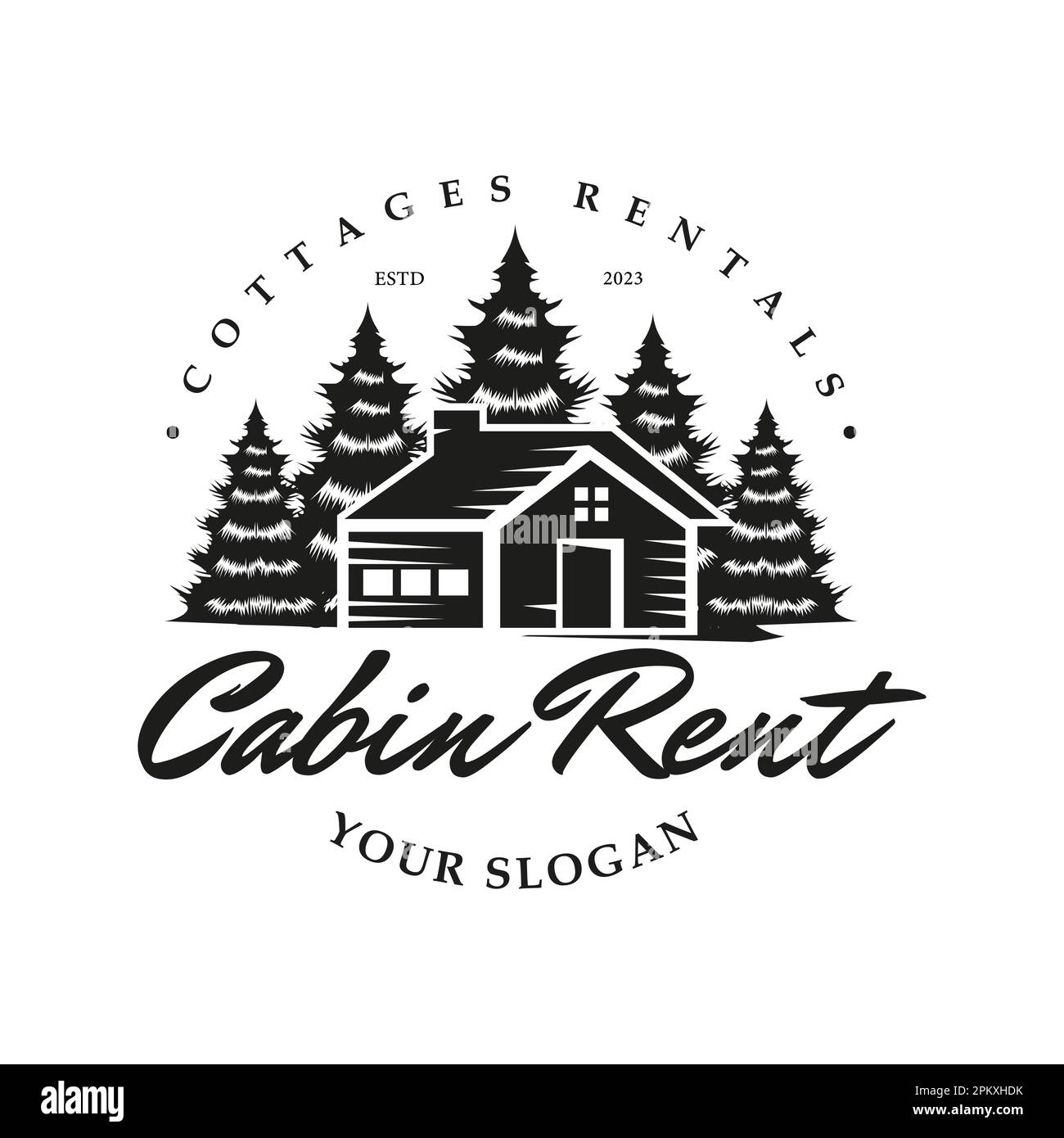 Isolated mountain cabin in Cut Out Stock Images & Pictures - Alamy