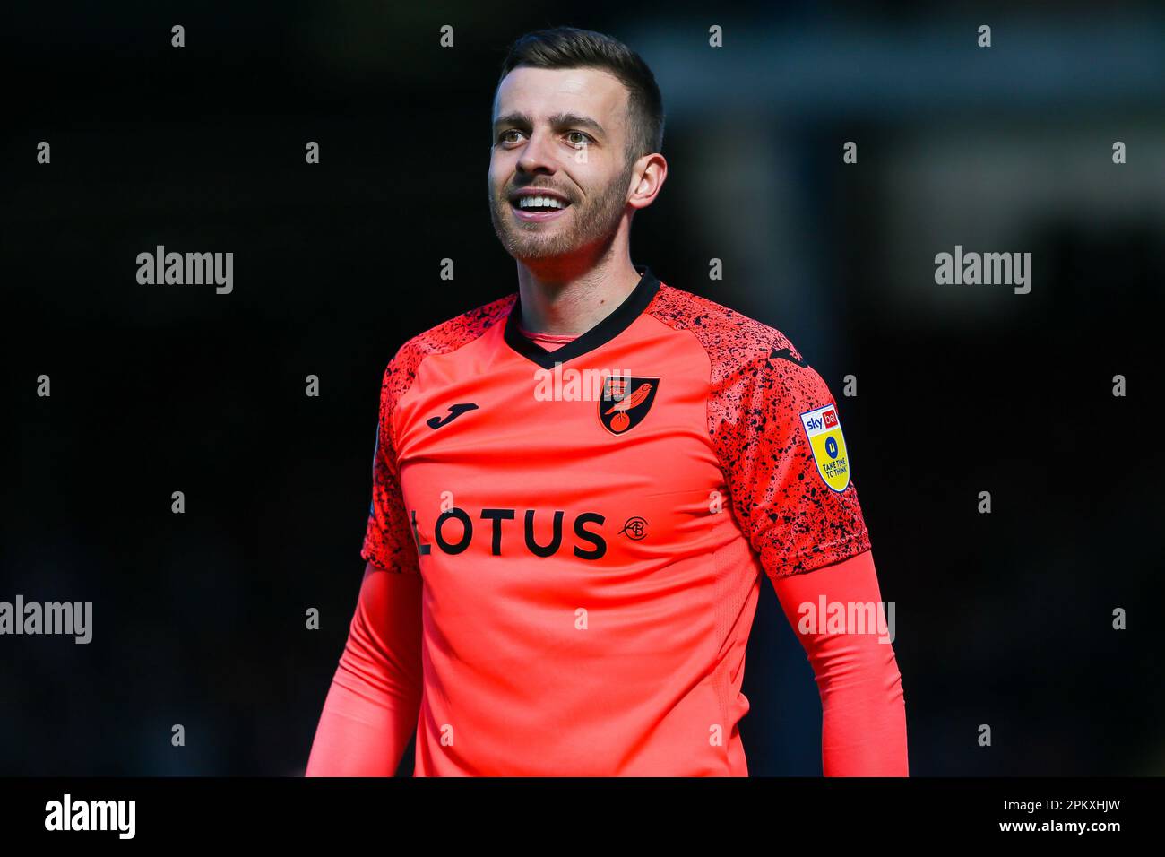 Norwich City goalkeeper Angus Gunn during the Sky Bet Championship ...
