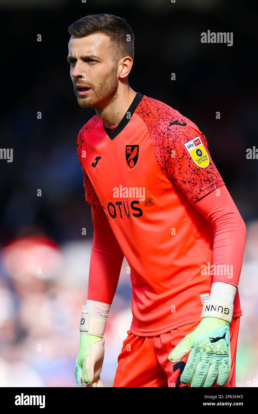 Norwich City goalkeeper Angus Gunn during the Sky Bet Championship ...