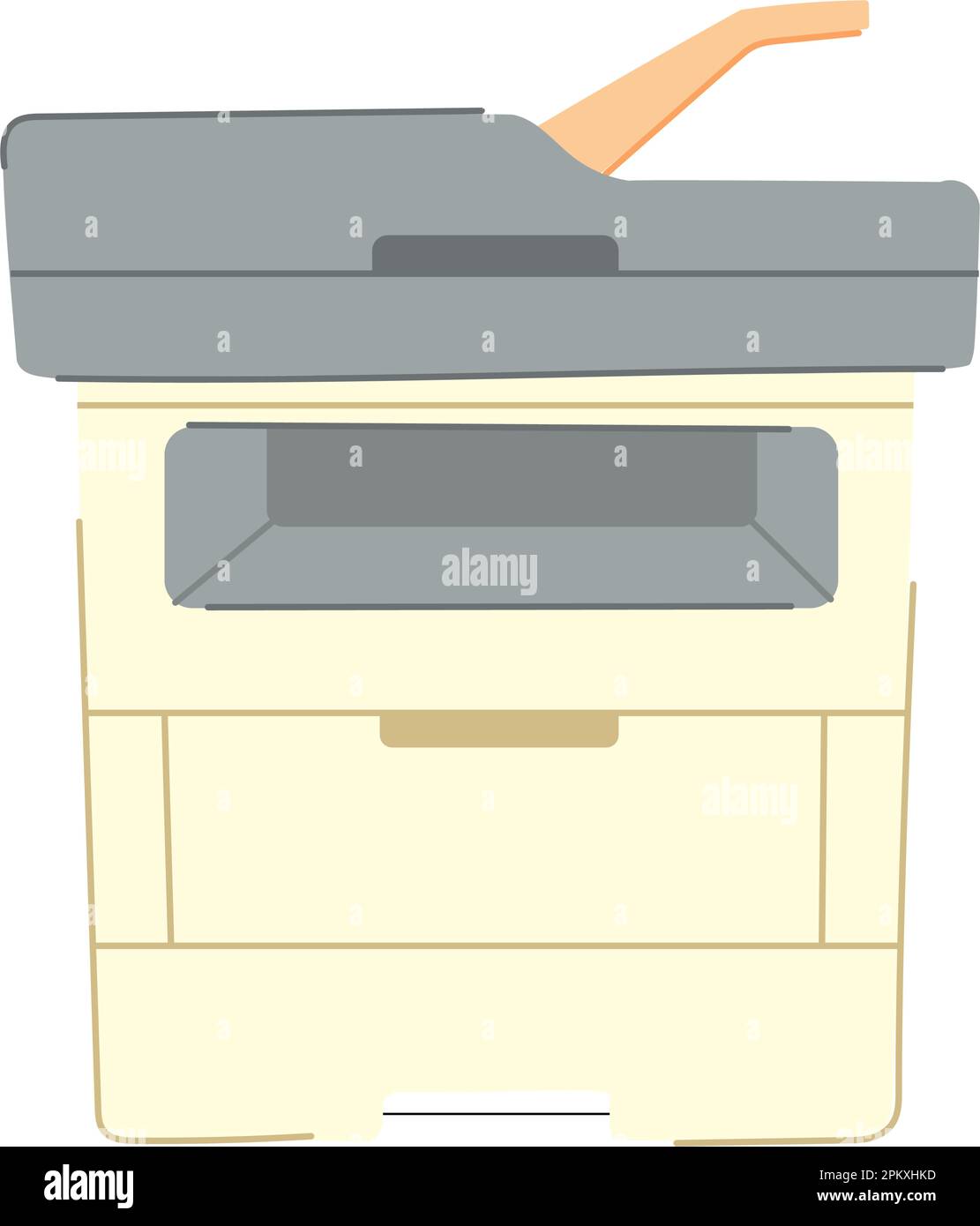 computer printer paper cartoon vector illustration Stock Vector Image ...