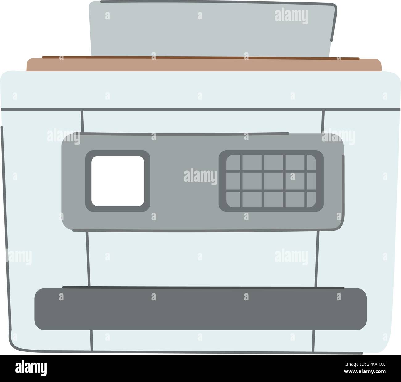 copy printer paper cartoon vector illustration Stock Vector Image & Art ...