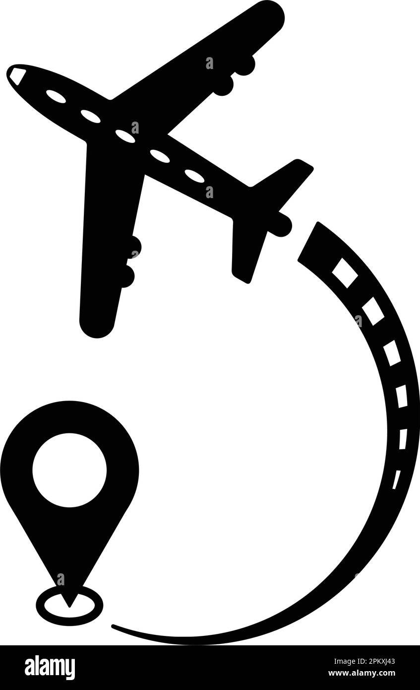 Flight Route location icon - Use for commercial purposes, print media ...