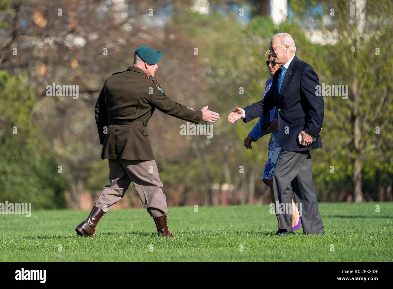 United States President Joe Biden and first lady Dr. Jill Biden shake ...