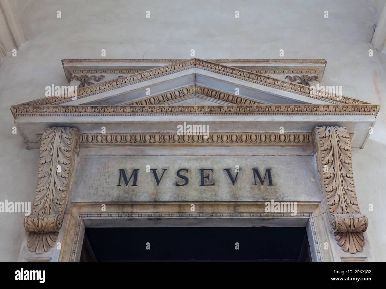 Detail of an old Museum sign in Italy - almost 200 years old Stock ...