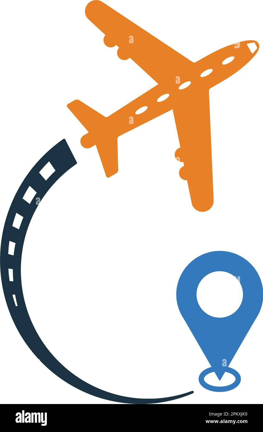 Flight Route location icon - Use for commercial purposes, print media ...