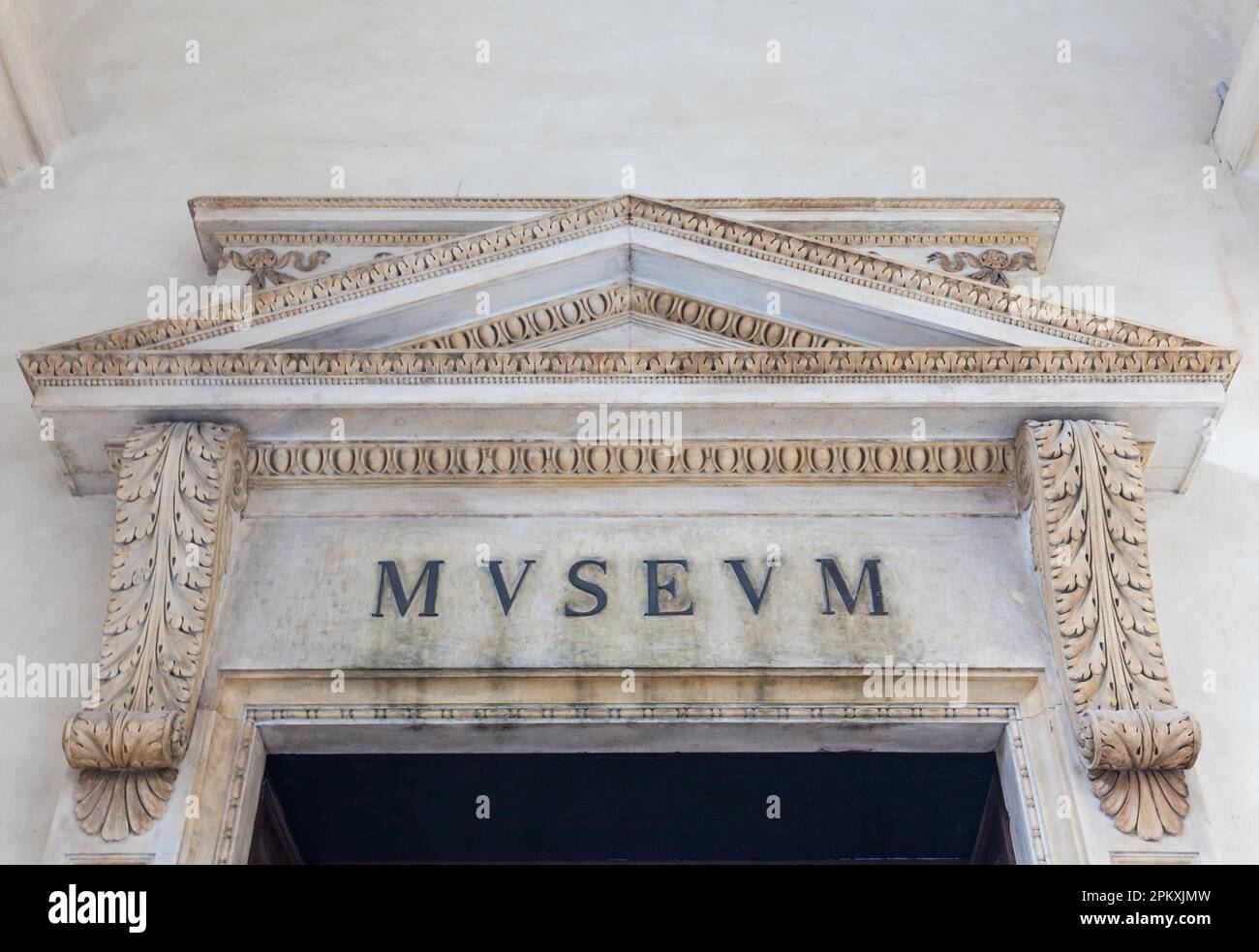 Detail of an old Museum sign in Italy - almost 200 years old Stock ...