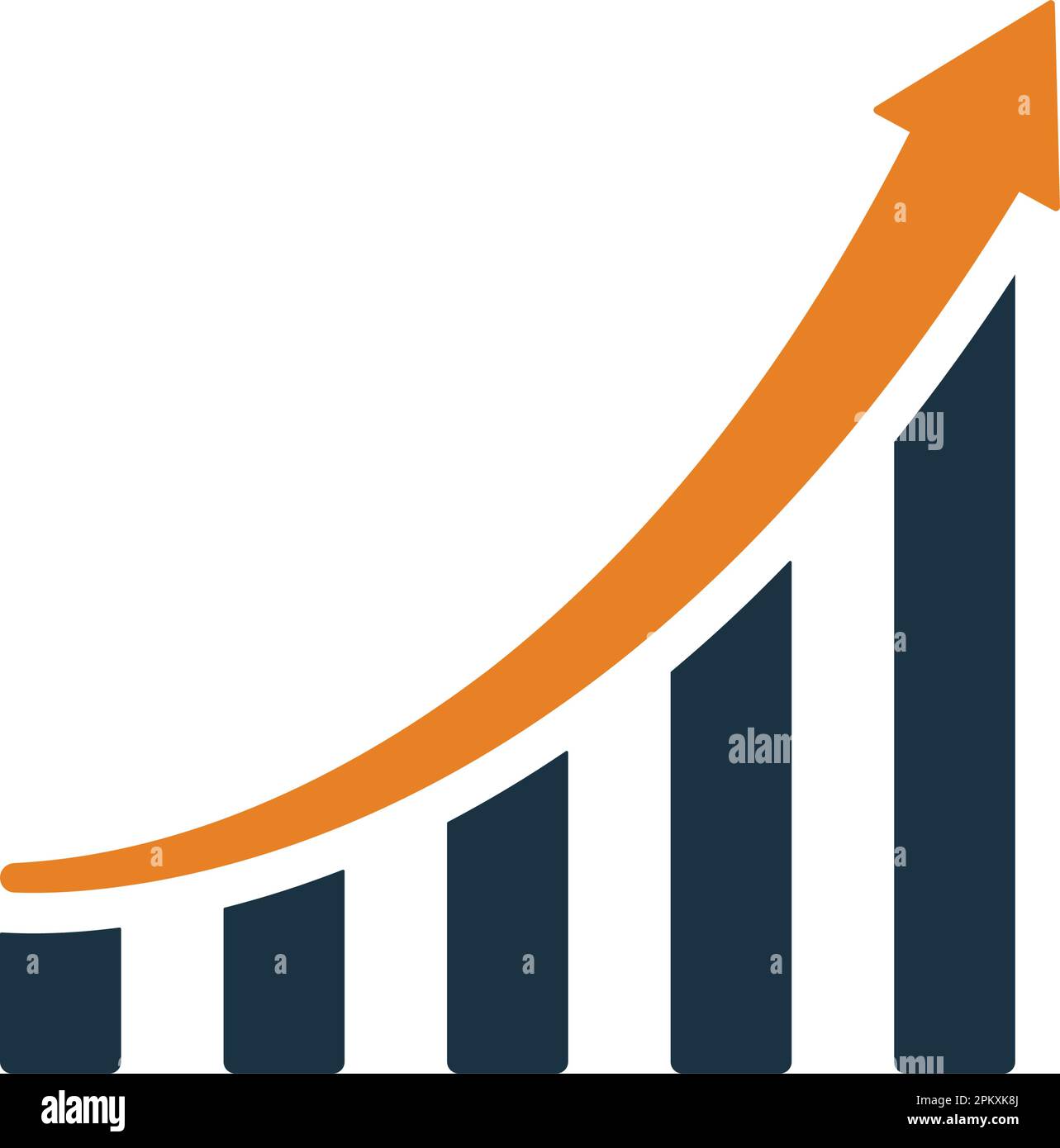 Chart, growth icon - Vector EPS file. Perfect use for print media, web, stock images, commercial ...