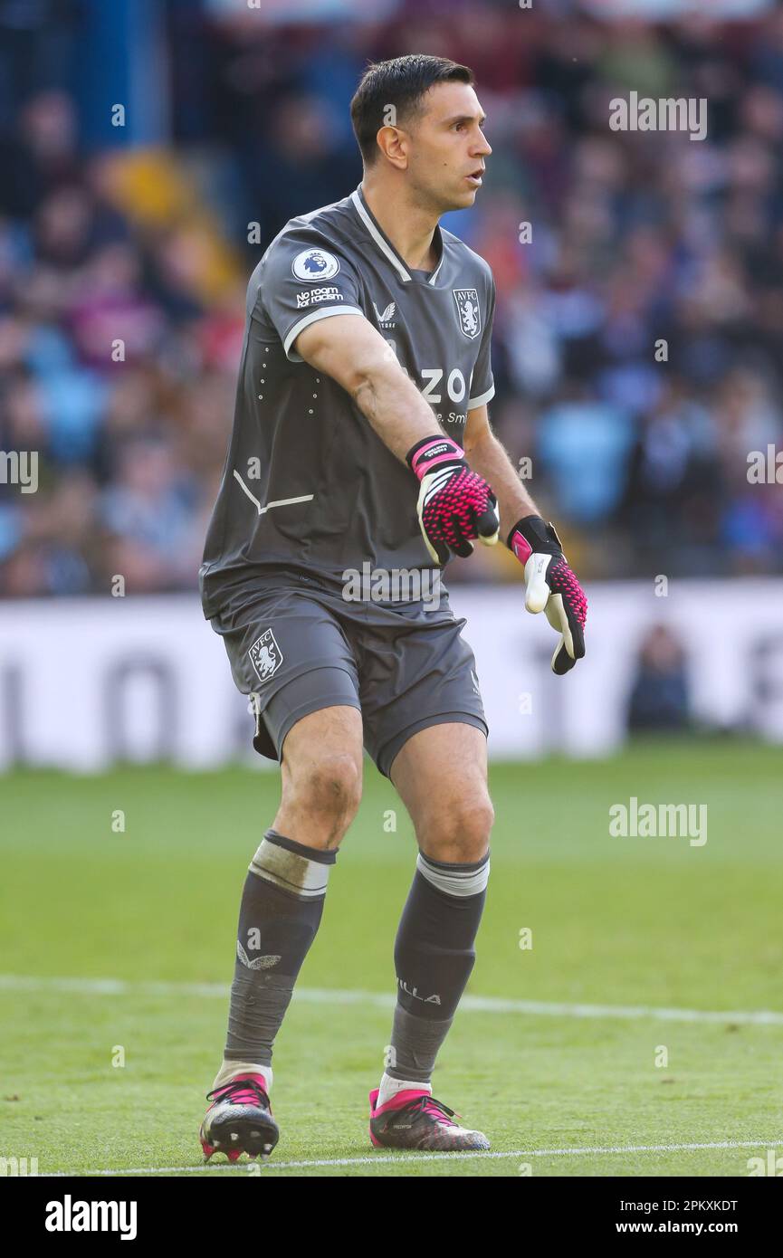 Aston Villa goalkeeper Emiliano Martinez during the Premier League ...