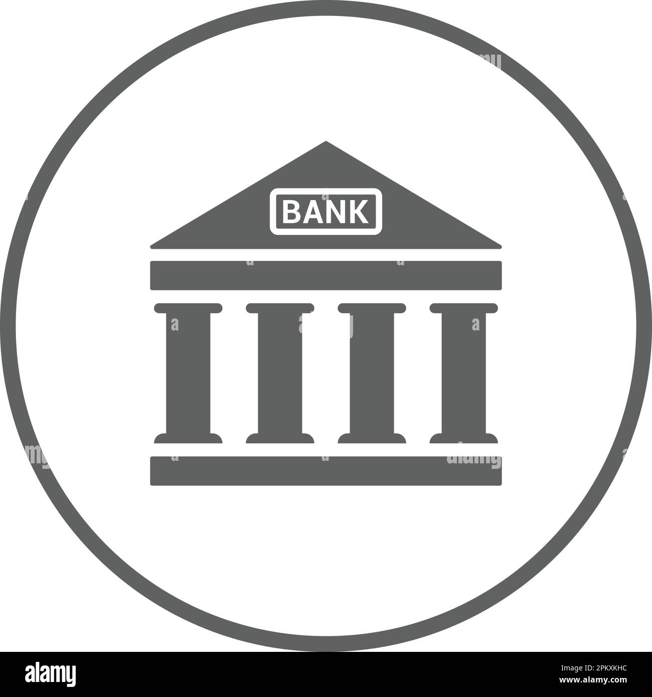 Bank building icon - Vector EPS file. Perfect use for print media, web ...