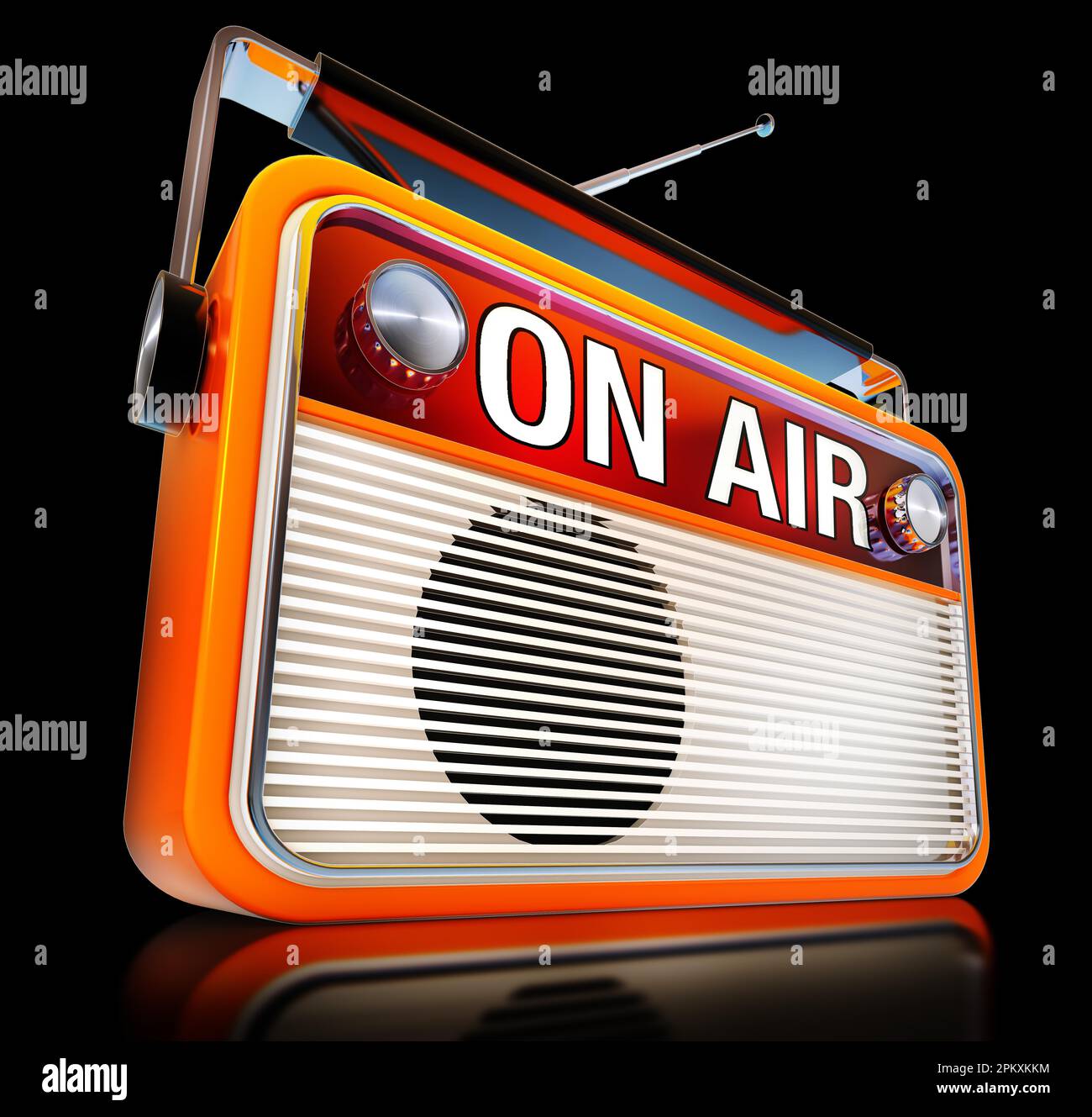 rendering of a radio with a on air icon Stock Photo - Alamy