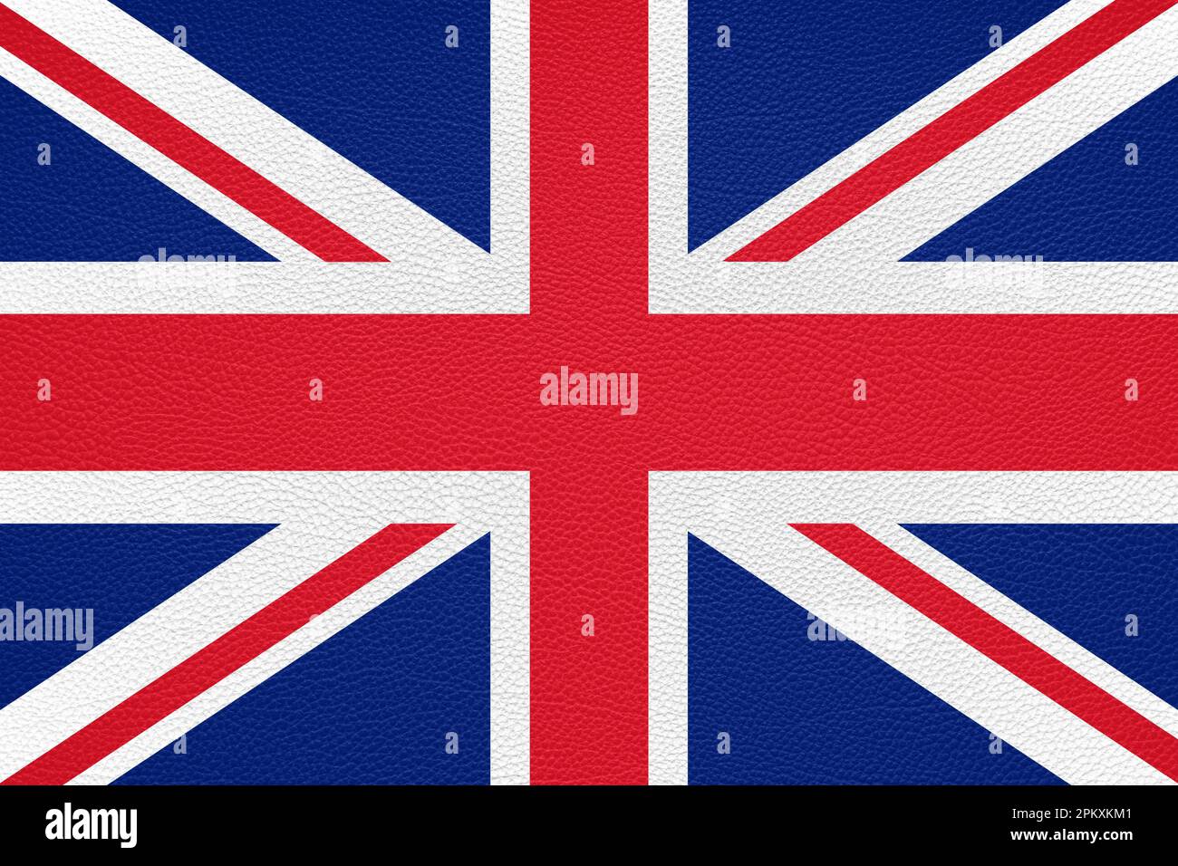 british flag of United Kingdom UK or Great Britain printed on leather ...