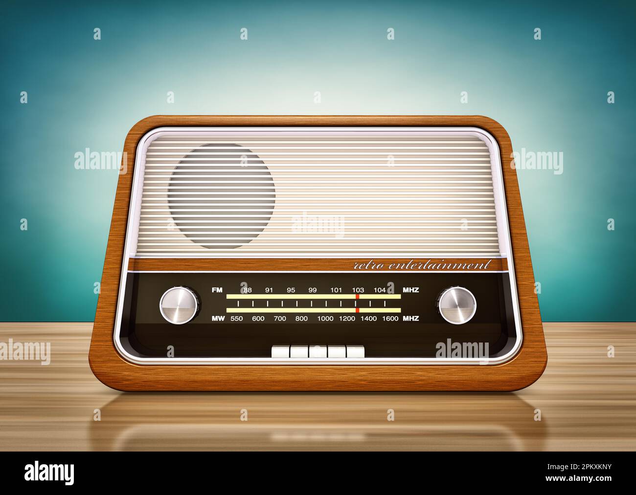 3D rendering of a vintage radio Stock Photo - Alamy
