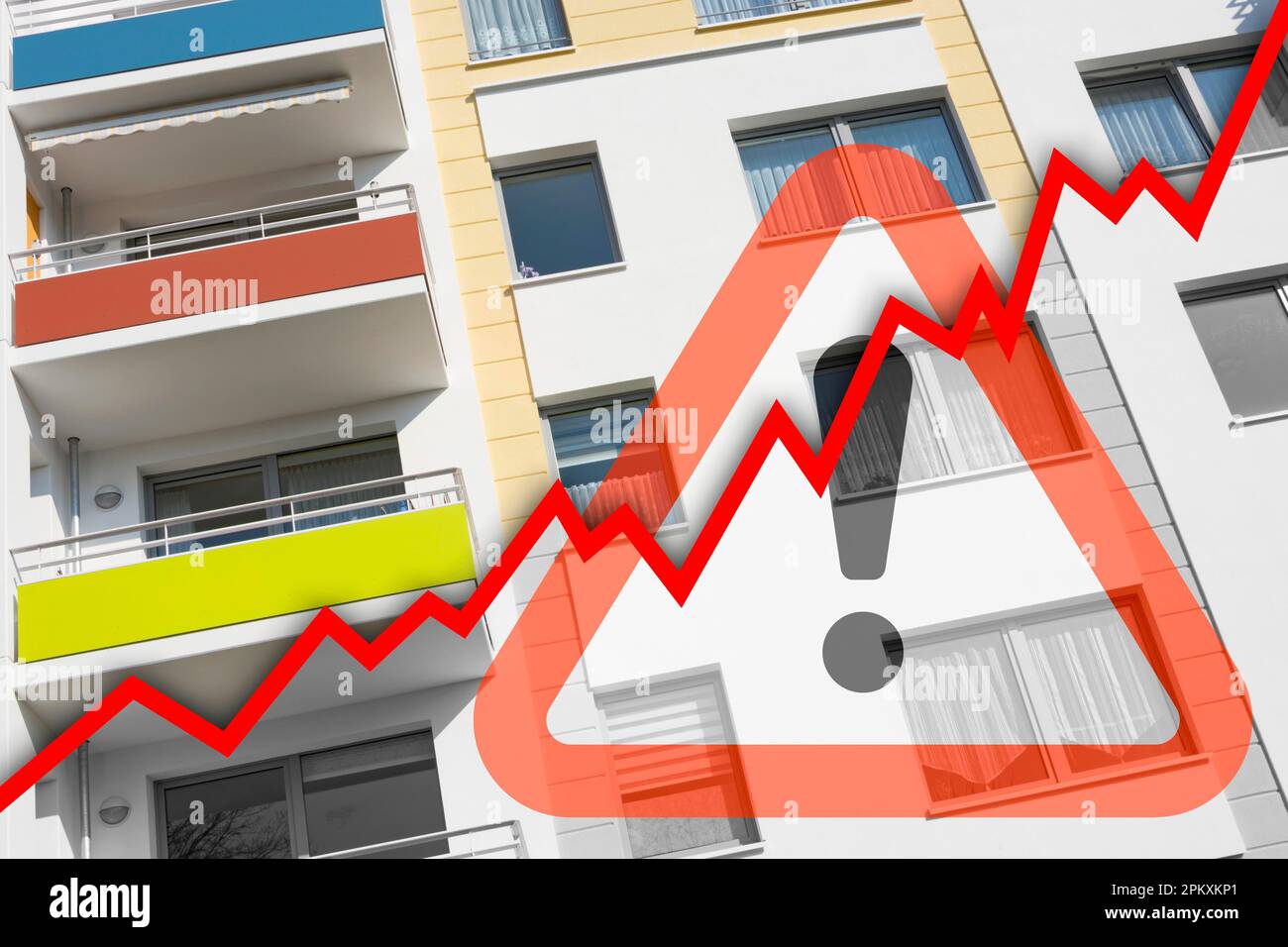 Attention rent increase. A symbolic image Stock Photo - Alamy